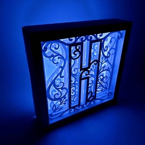 Letter H Shadow Box 3D Alphabet SVG Cut Files Cricut Letters Lightbox ...