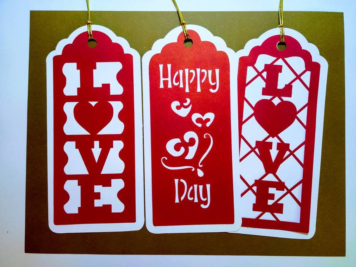 Set 3 Bookmark SVG Valentines Day Gifts Bookmarks Diy Cricut - Etsy