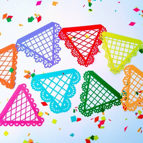 SVG CRICUT Cut Files TEMPLATES Papel Picado Cake Topper - Etsy