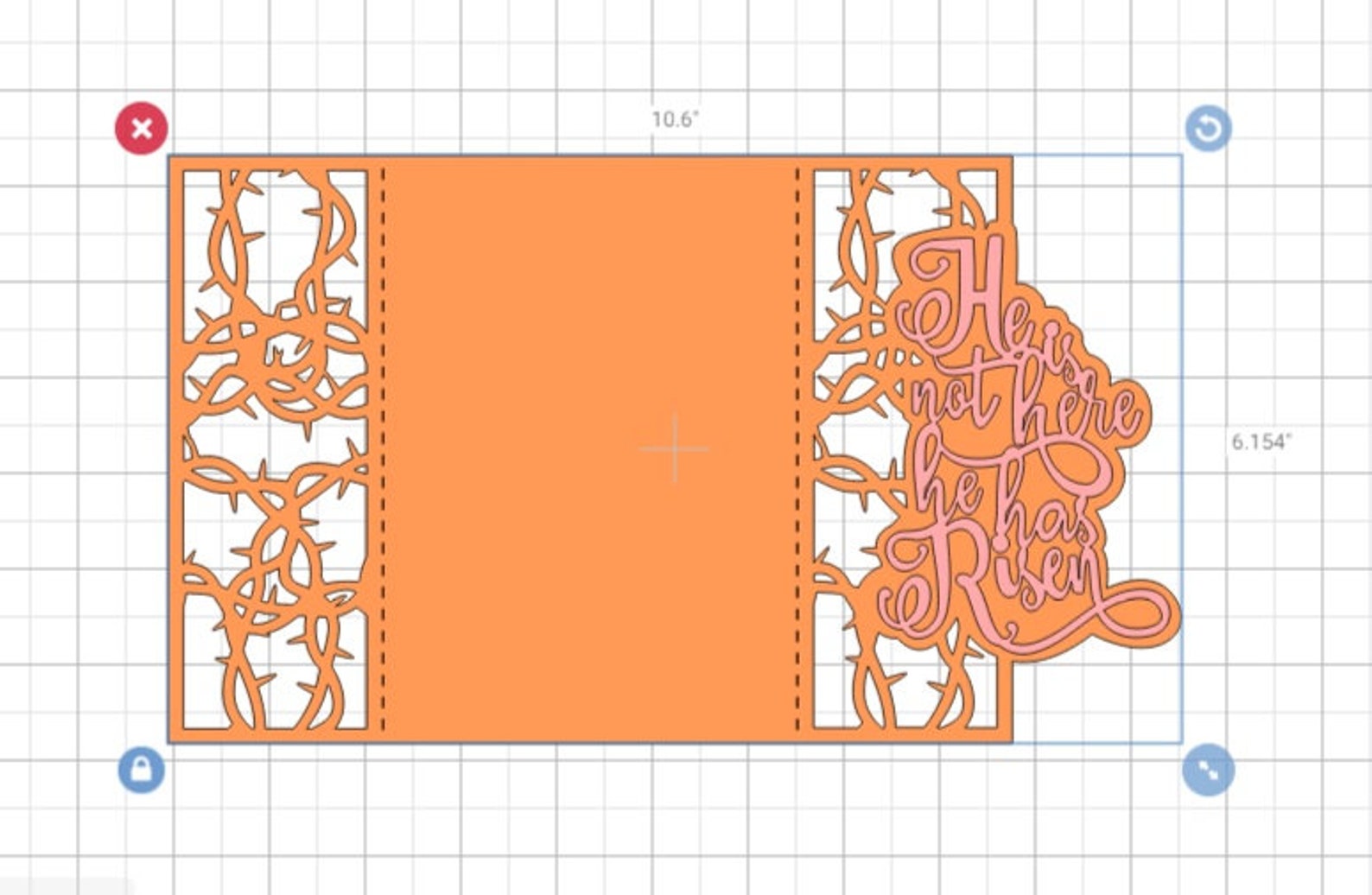 Easter Gate Fold Card SVG Template, He Has Risen Cricut Silhouette ...