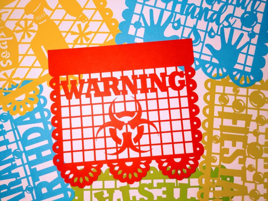 6 SVG Cut Files Cricut Banners Papel Picado Templates Face | Etsy