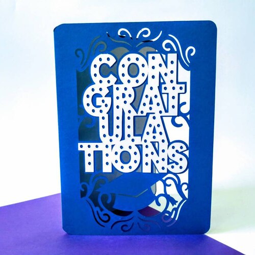 Congratulations Card Svg Cut File Congratulations Svg - Etsy