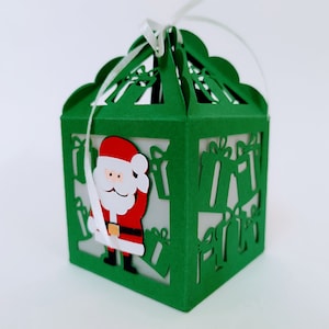 Christmas Card and Favor Box SVG Cut Files Templates Santa Claus ...