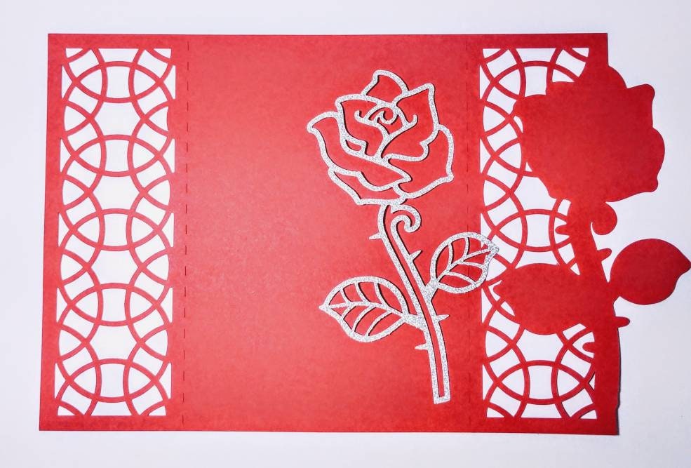 SVG Cricut Laser Cut Uitnodiging Rozen Sjabloon Enchanted Rose - Etsy ...