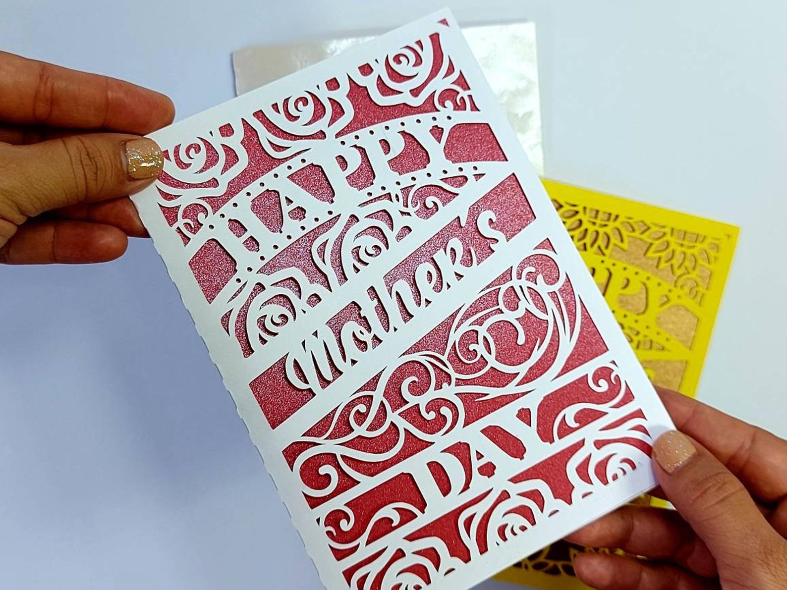 Set SVG Cut Files Cricut Happy Mother's Day Template | Etsy