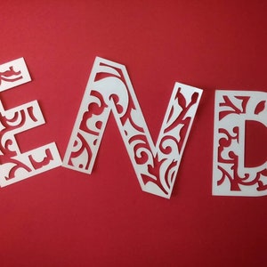 SVG Templates of ABC Letters With Damask Design for Printing or Cutting ...