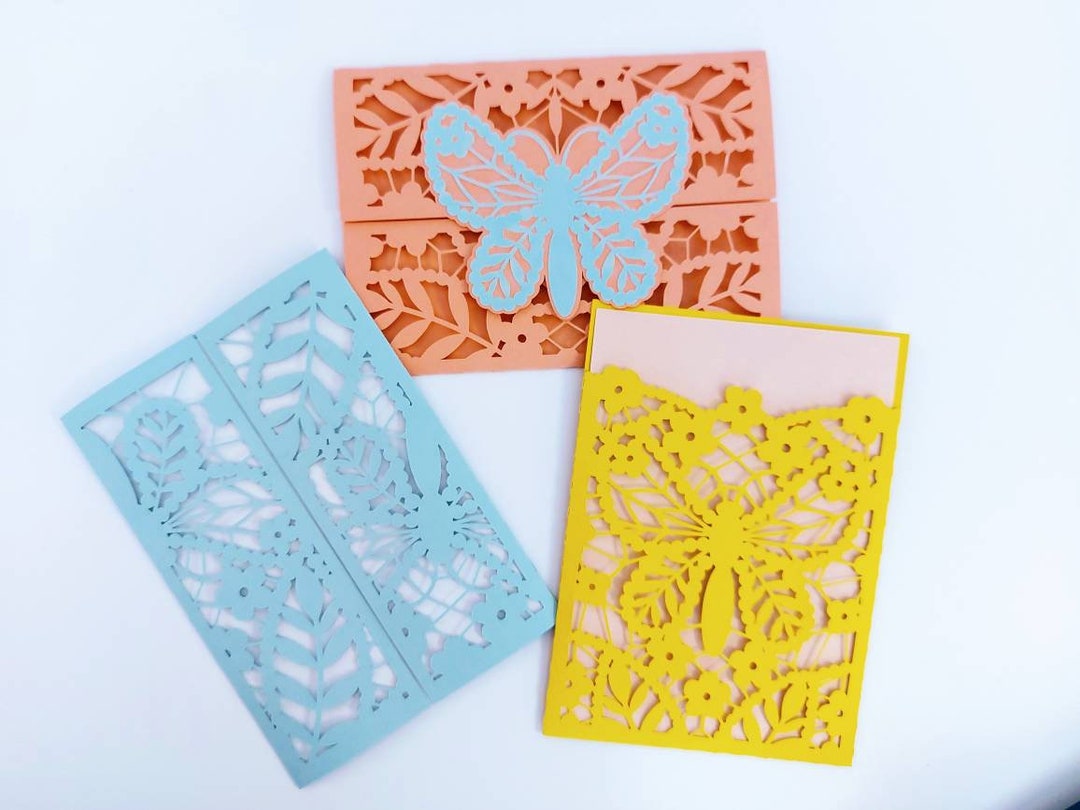 Butterfly Cards 3 Templates SVG Cut Files Cricut Birthday Butterflies ...