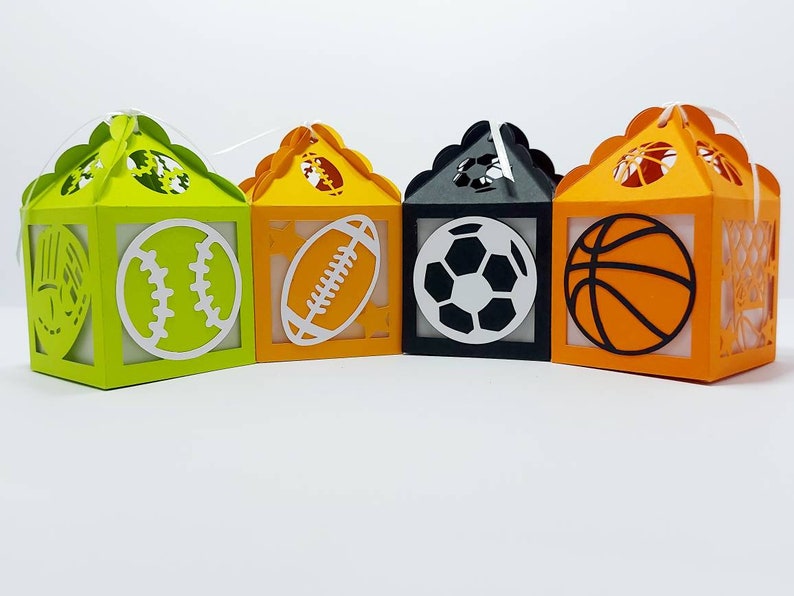 Sports Bundle SVG Favor Box Gift Box Templates Boy Gifts SVG - Etsy