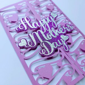 SVG Cut Files Cricut Mothers Day Card Cricut Template Hearts Happy ...
