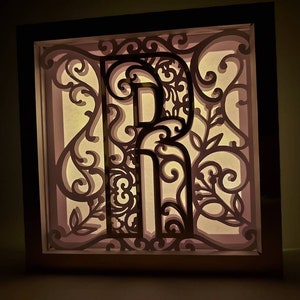 Letter R Shadow Box 3D Alphabet SVG Cut Files Cricut Letters Lightbox ...