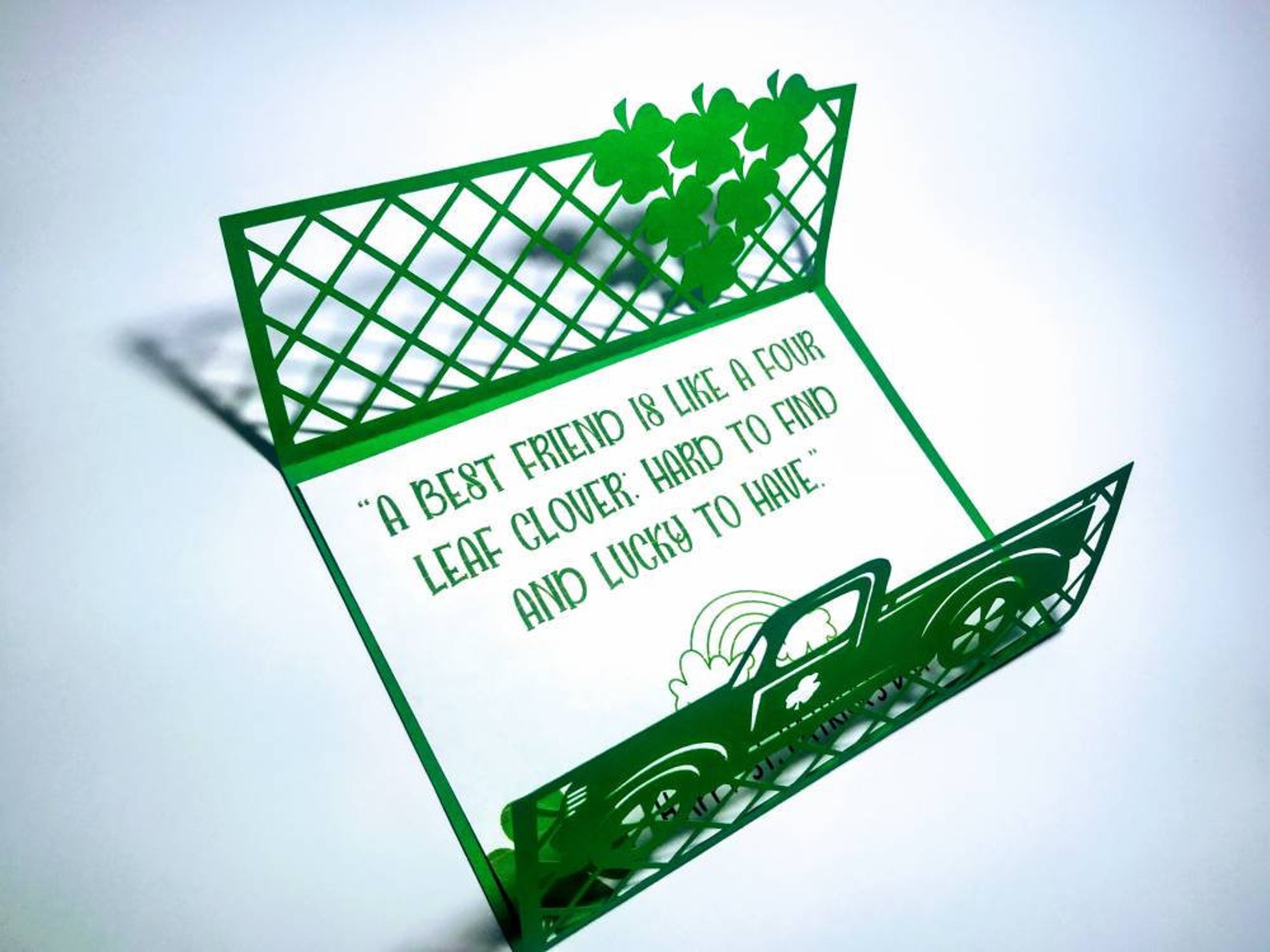 SVG Files Templates Trebol Card Truck Cricut Silhouette Cameo | Etsy