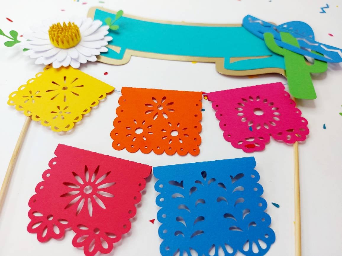 45 Svg Cinco De Mayo Centerpiece Template Papel Picado Mexican Fiesta 