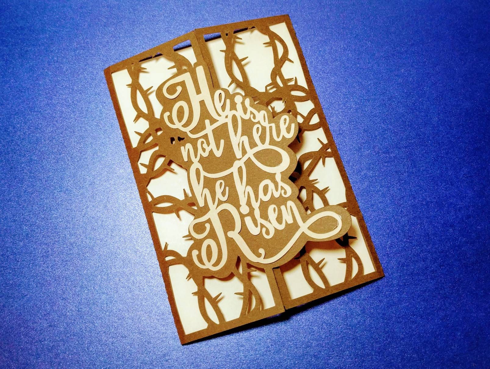 Easter Gate Fold Card SVG Template, He Has Risen Cricut Silhouette ...