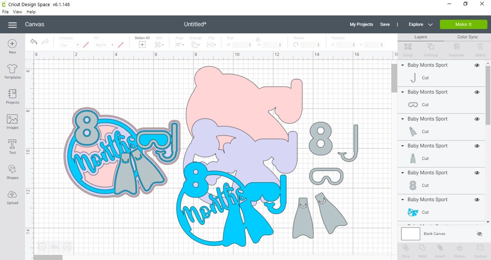 Baby Milestone svg 12 Months SVG Cricut Files Sport Cup Cake | Etsy