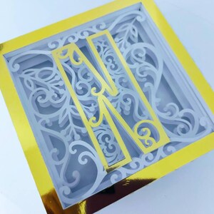 Letter N Shadow Box 3D Alphabet SVG Cut Files Cricut Letters Lightbox ...