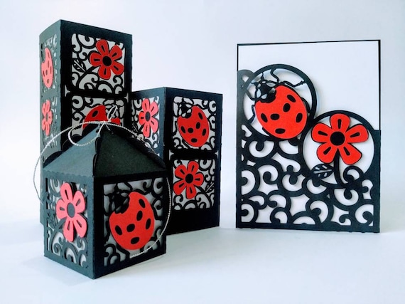 Bundle SVG Set Ladybug Laser Cut Files Cricut Decor theme bug | Etsy