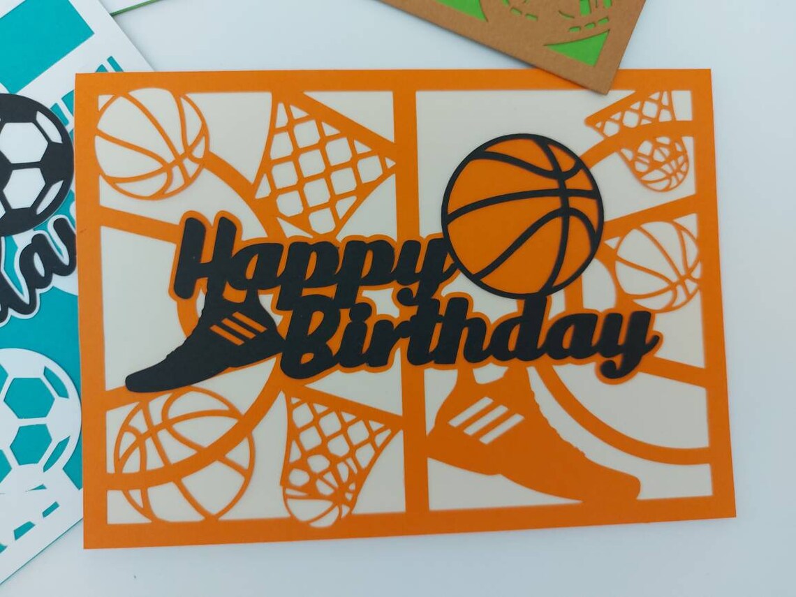 Sports Bundle SVG Happy Birthday Boy Cards SVG Cricut Cut File - Etsy