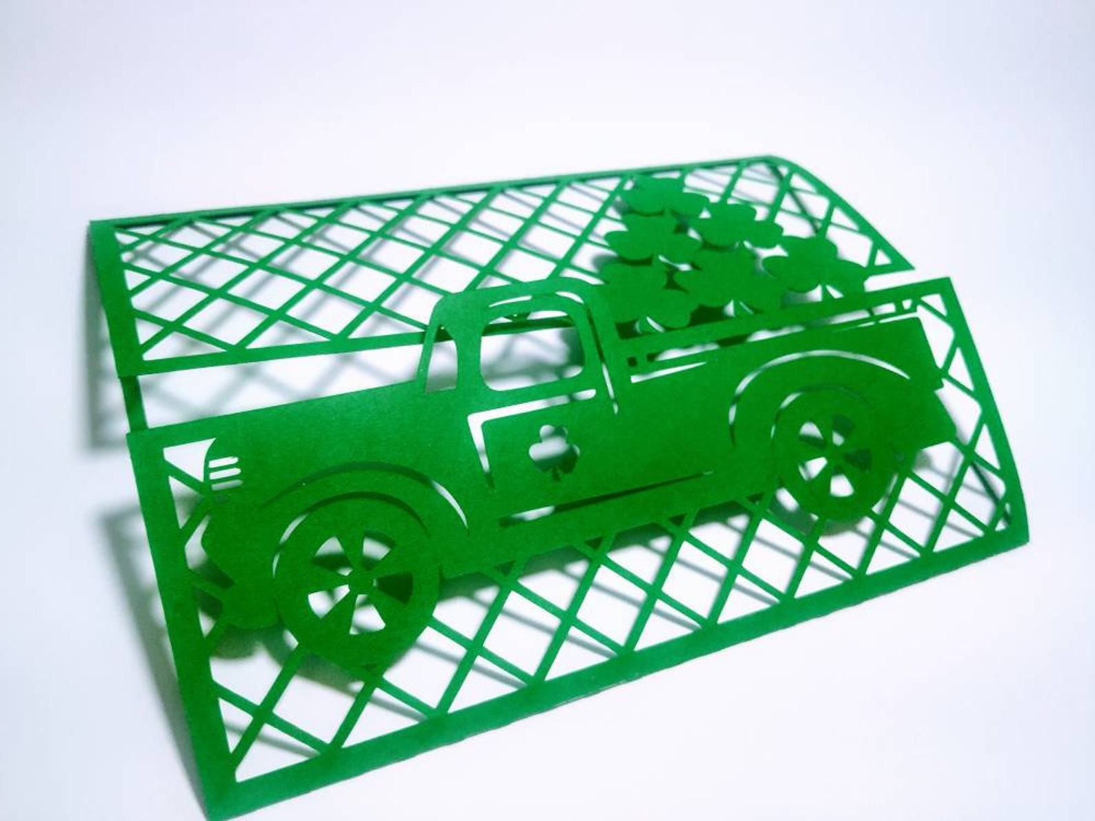 SVG Files Templates Trebol Card Truck Cricut Silhouette Cameo | Etsy