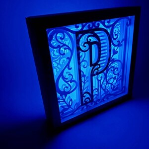 Letter P Shadow Box 3D Alphabet SVG Cut Files Cricut Letters Lightbox ...