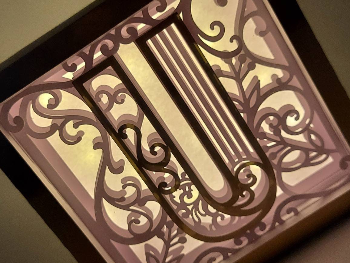Letter U Shadow Box 3D Alphabet SVG Cut Files Cricut letters | Etsy