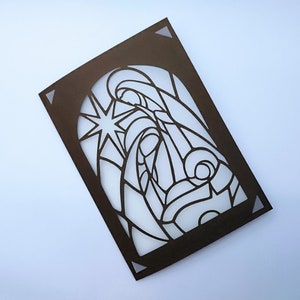 SVG Christmas Cricut File Nativity Folder Card Templates Nativity Belen ...