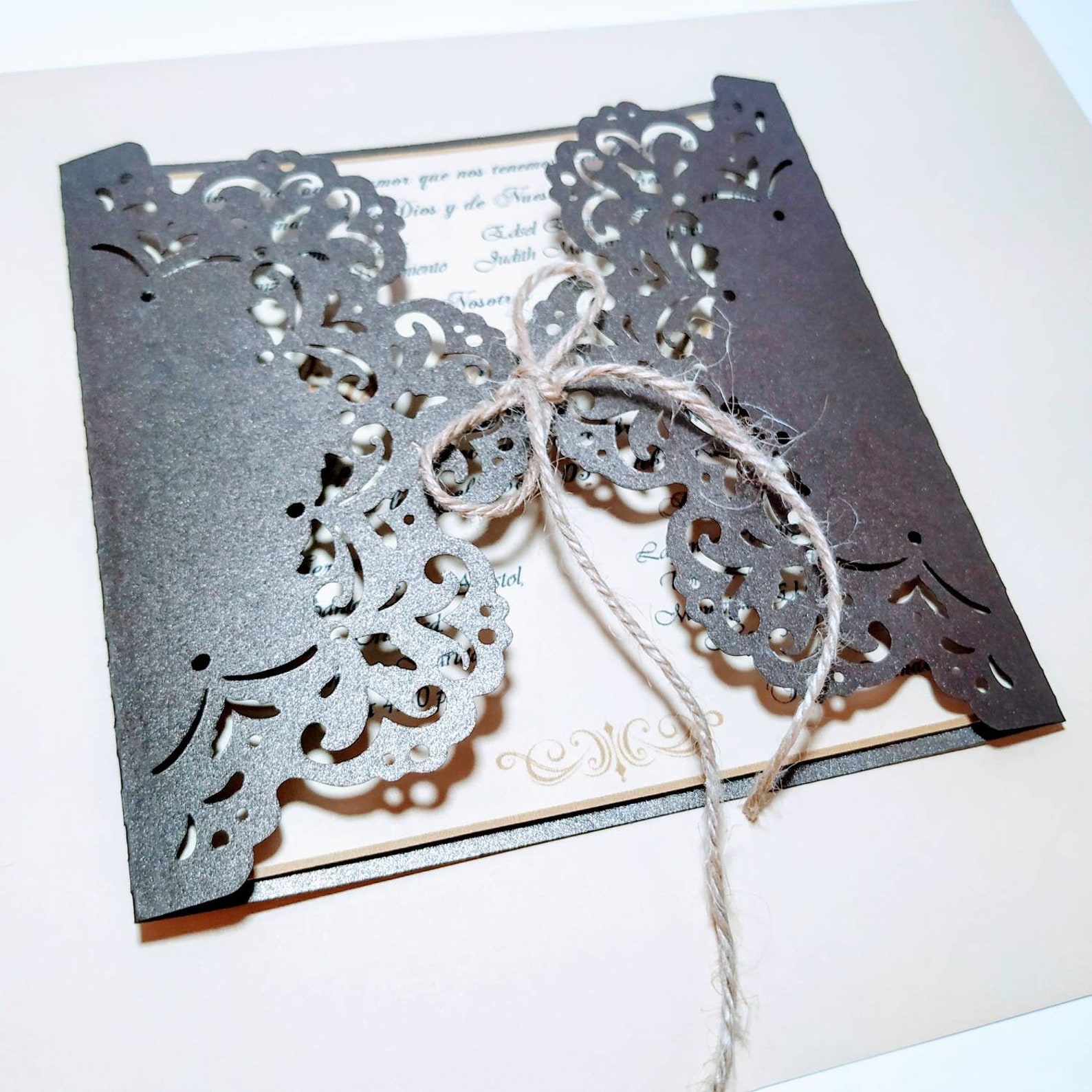 SVG Laser Cut Wedding Invitation for Cricut Silhouette DXF - Etsy