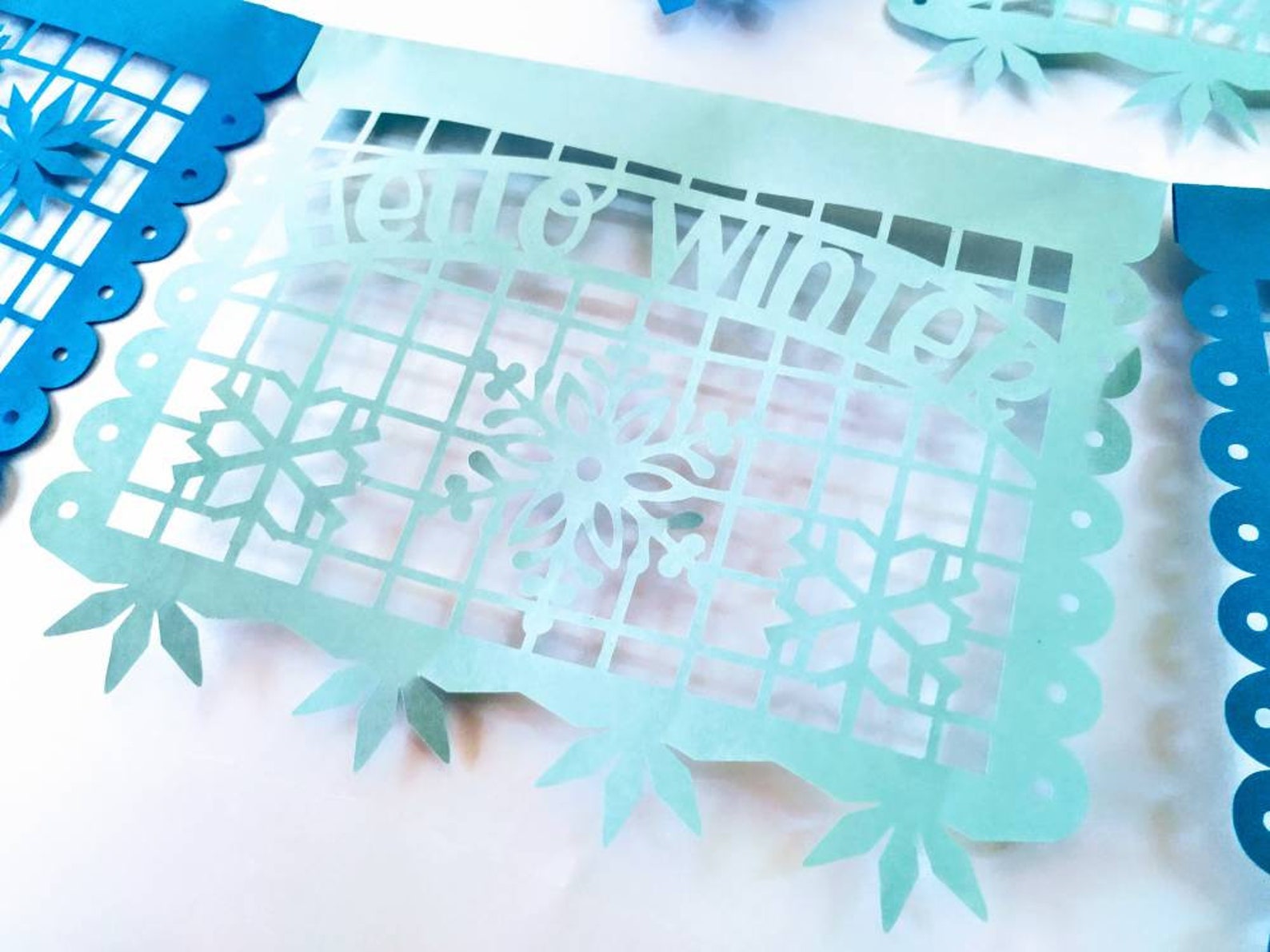 6 SVG Cut Files Cricut Snowflakes Banners Papel Picado Laser - Etsy
