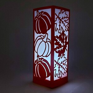 Fall SVG Lantern Template 3D Thanksgiving Dinner Decor Autumn Leaves ...