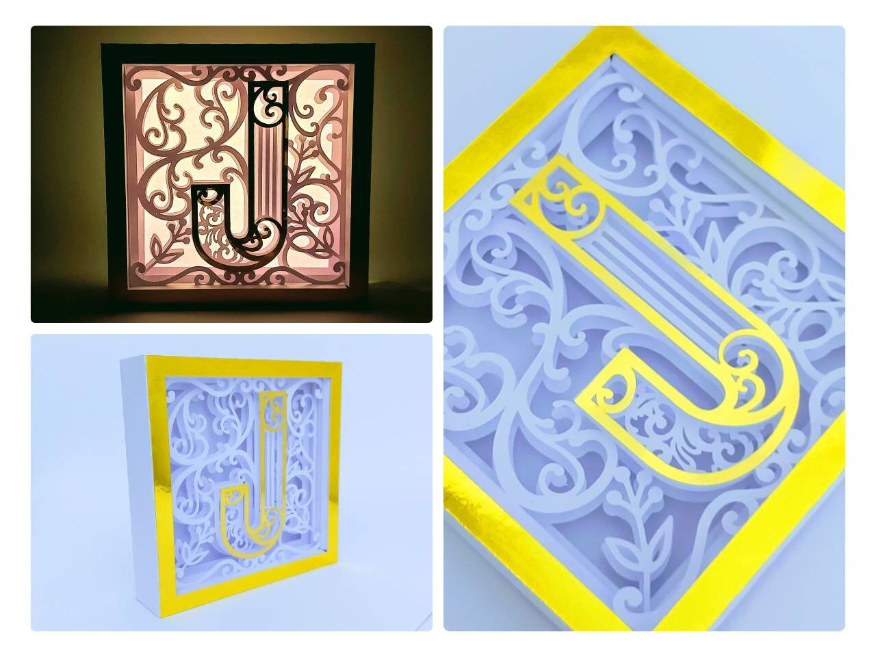 Letter J Shadow Box 3D Alphabet SVG Cut Files Cricut Letters - Etsy UK