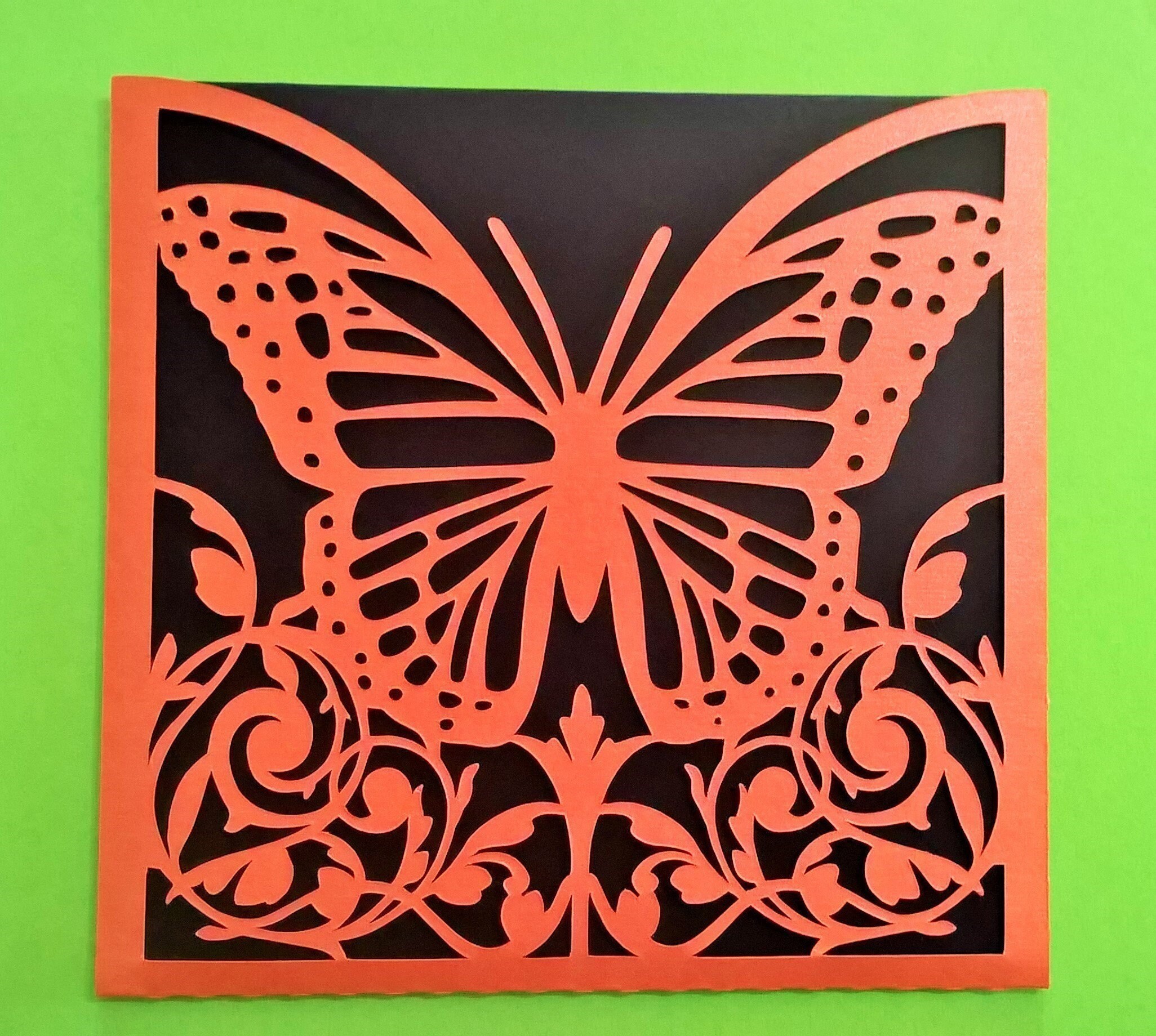 Monarch Butterfly Envelope SVG Template Cutting File. Birthday - Etsy ...