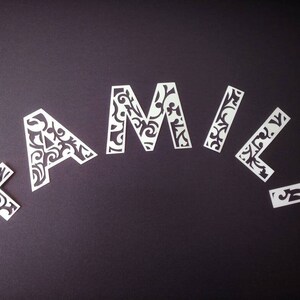 SVG Templates of ABC Letters With Damask Design for Printing or Cutting ...