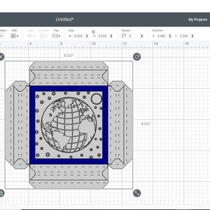 Earth Shadow Box Cricut SVG Cut Files 5x5 in Globe Planet Universe SVG ...