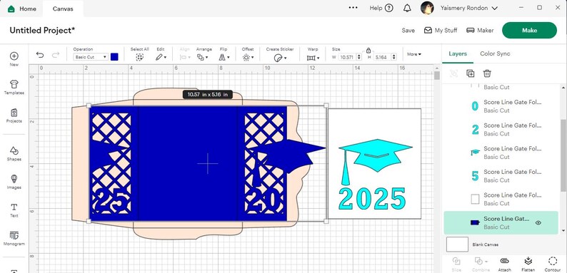 2026 Graduation Invitation SVG Cut File, Gate Fold Card (digital ...