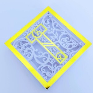Letter T Shadow Box 3D Alphabet SVG Cut Files Cricut Letters Lightbox ...