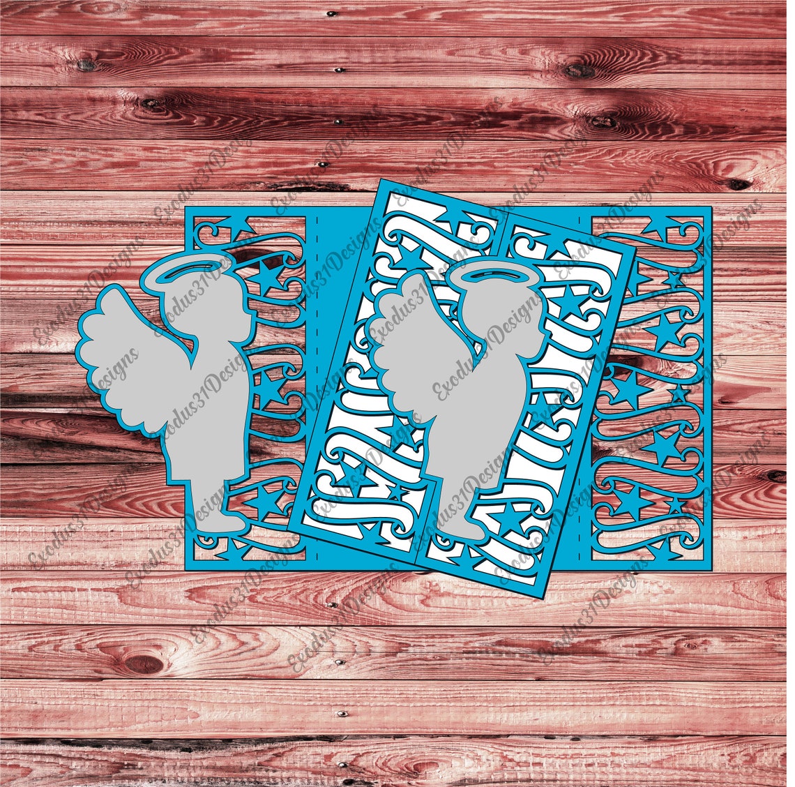 SVG FILE Templates Christening Baptism Mi Bautizo Angel Boy | Etsy