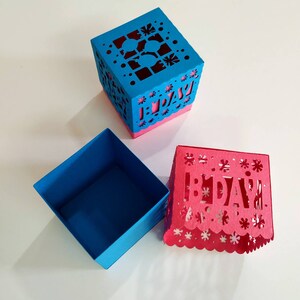 SVG Template Happy Birthday Favor Box Die Cut Gift Boxes Candy Cut ...