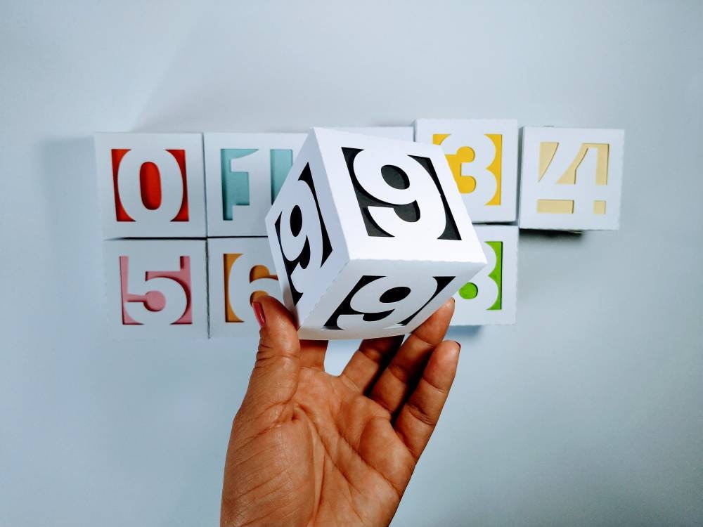 3D SVG Cube Numbers Cut Files Cricut Templates Baby Shower - Etsy UK