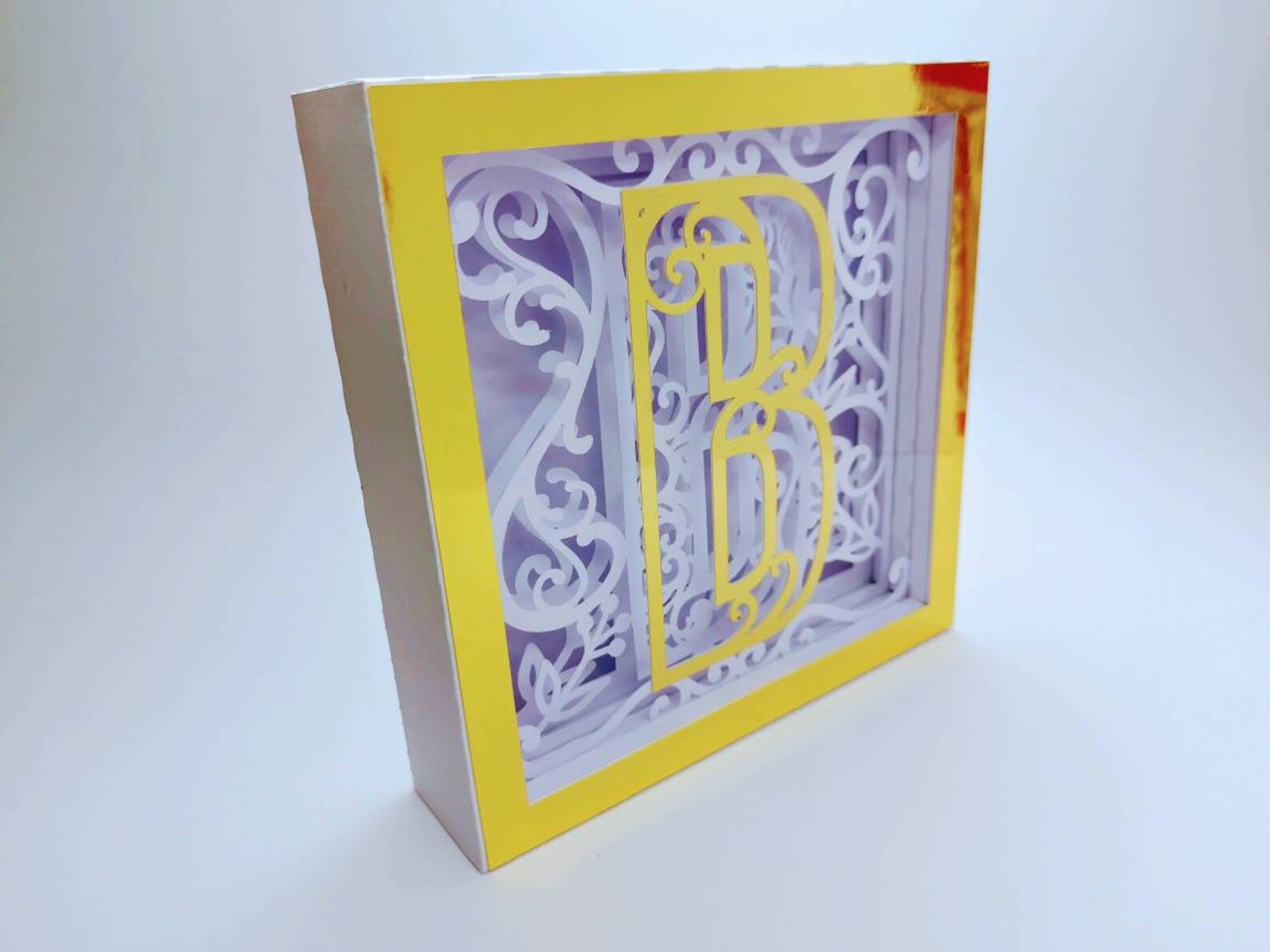 Letter B Shadow Box 3D Alphabet SVG Cut Files Cricut Letters | Etsy