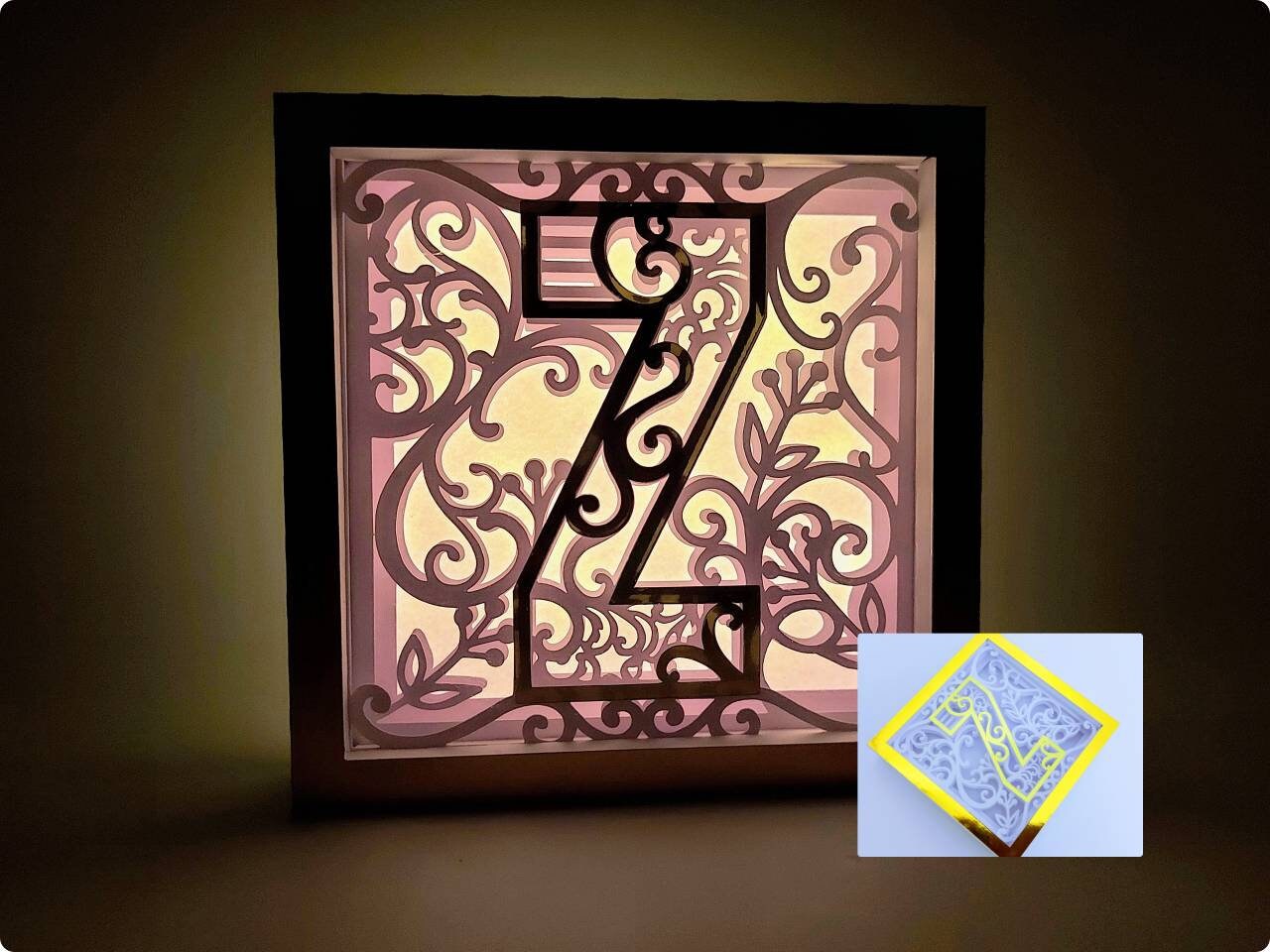 Letter Z Shadow Box 3D Alphabet SVG Cut Files Cricut letters | Etsy