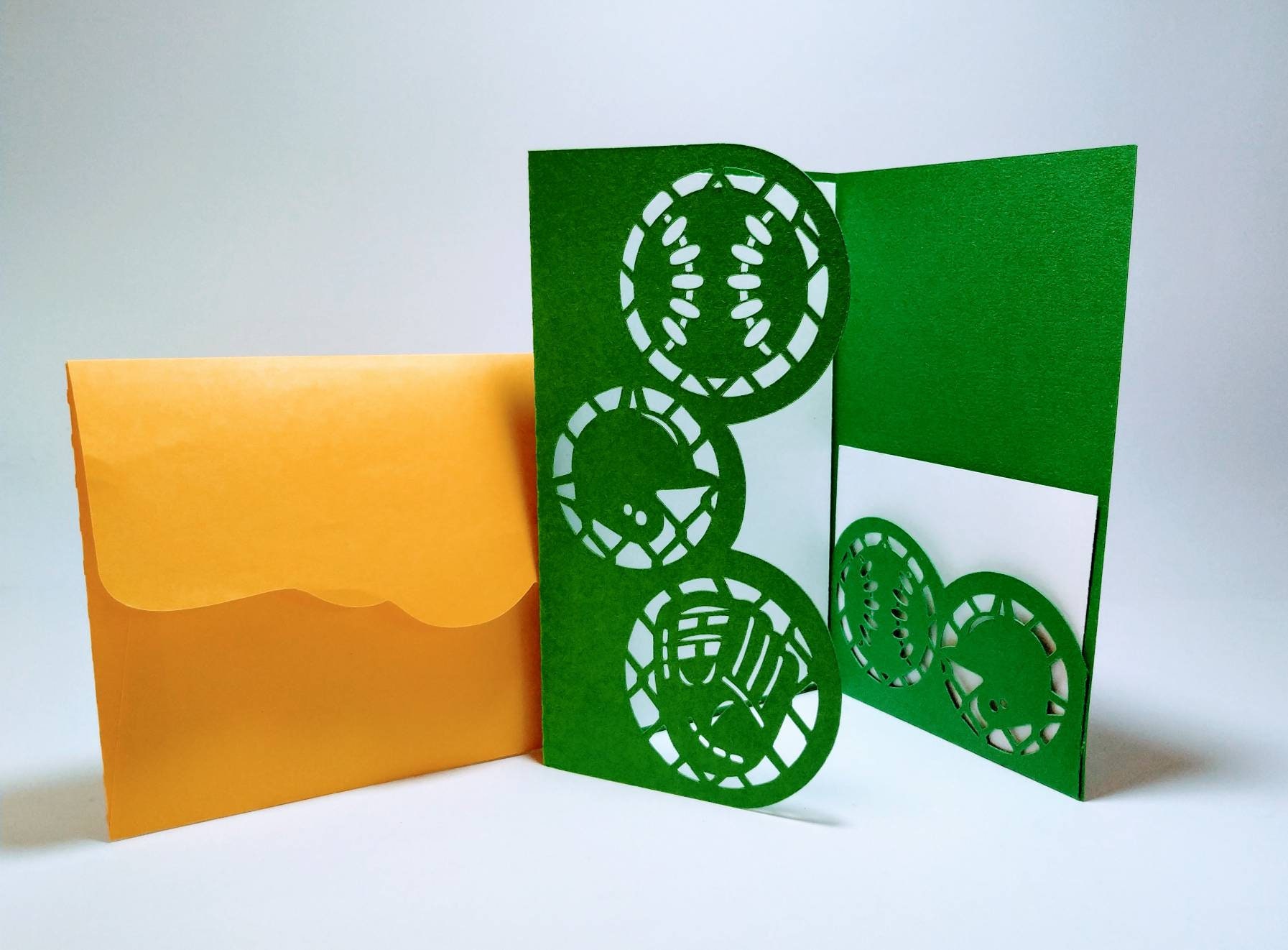 SVG Cut File Tri Fold Pocket Card Baseball Theme Birthday Boy - Etsy