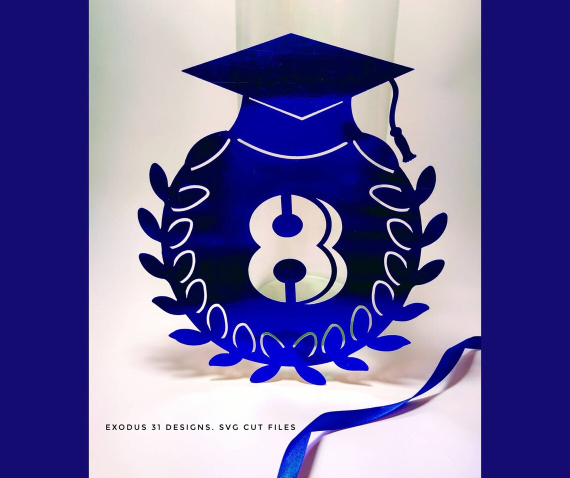 SVG Cut Files 1 to 12 Table Numbers Template Graduation Party Class of ...