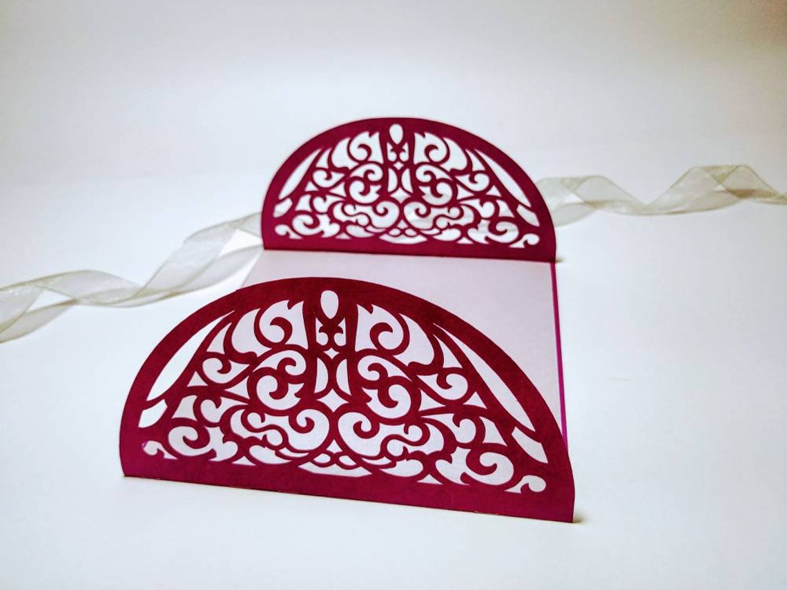 SVG Files Cricut Gate Fold Card Arabesque Swirly Design Wedding Sweet ...