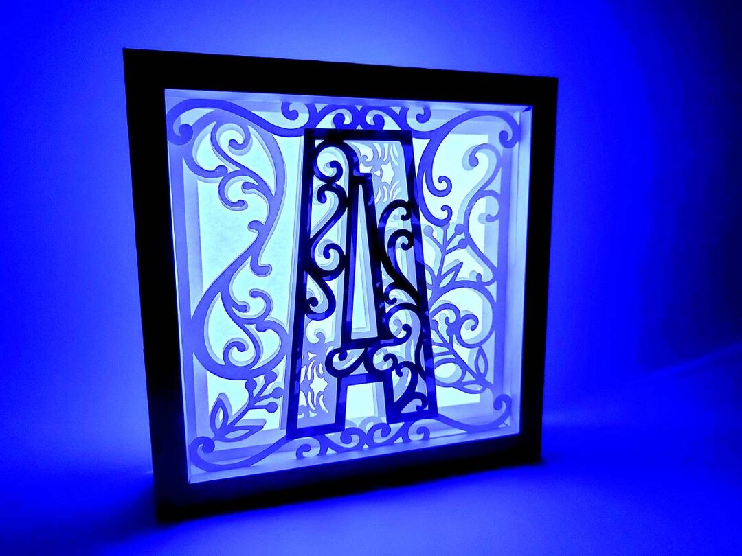 Letter A Shadow Box 3D Alphabet SVG Cut Files Cricut Letters Lightbox ...