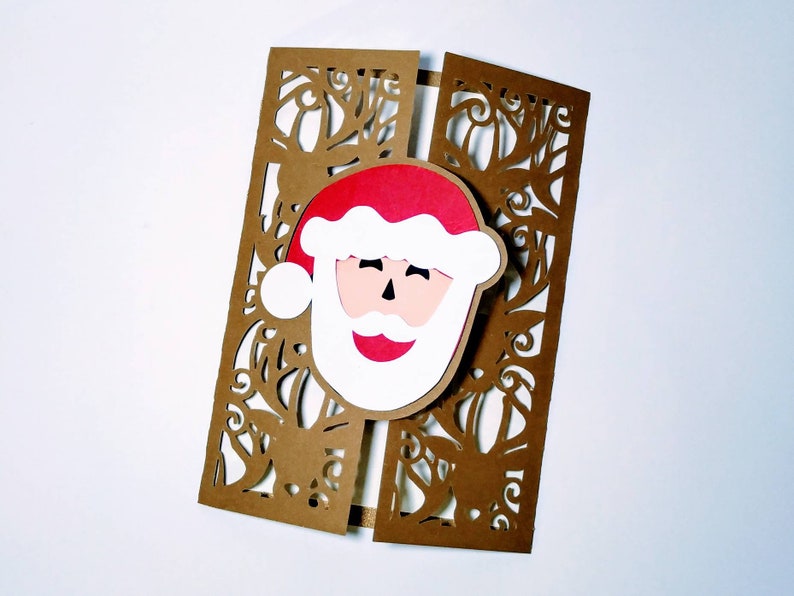 SVG Files Santa Claus TEMPLATES Cricut Merry Christmas Layered Card ...