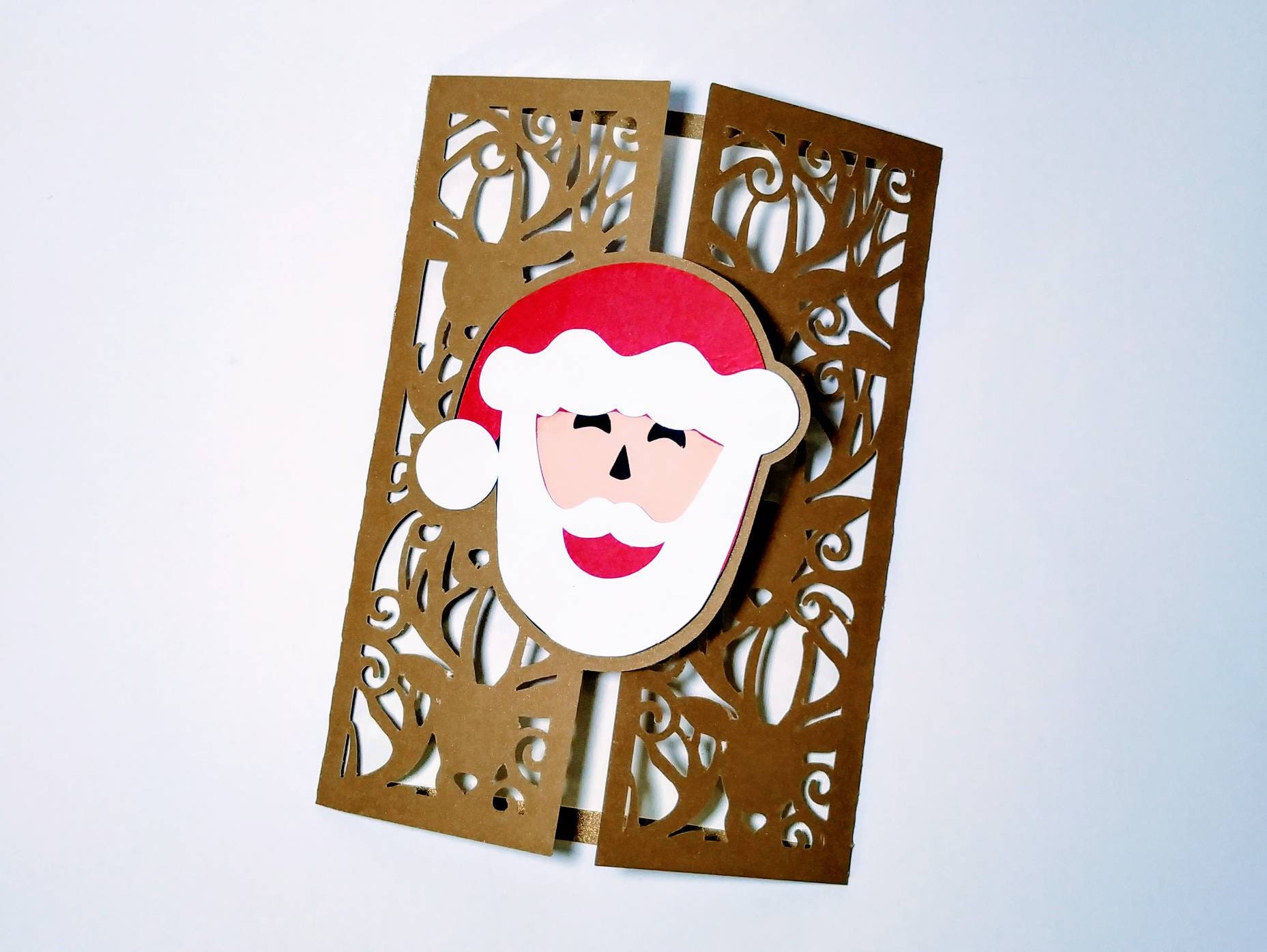 SVG Files Santa Claus TEMPLATES Cricut Merry Christmas Layered Card ...