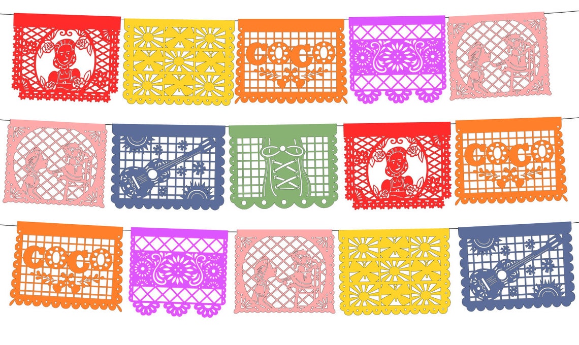 7 SVG FILES COCO Banners Templates for Cricut Silhouette or - Etsy