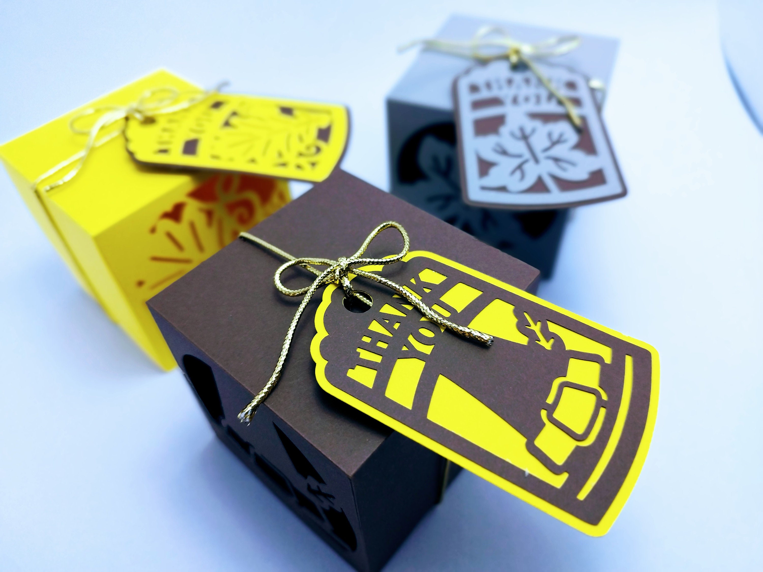 SVG Autumn Favor Boxes Thanksgiving Gifts Templates Pilgrim Hat Fall ...