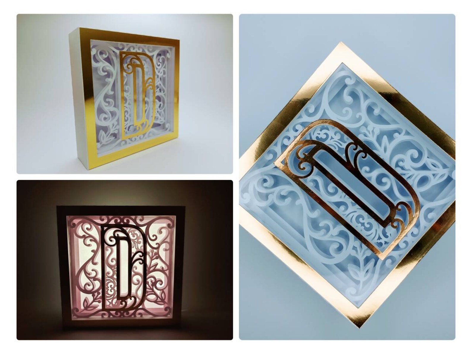 Letter D Shadow Box 3D Alphabet SVG Cut Files Cricut Letters | Etsy