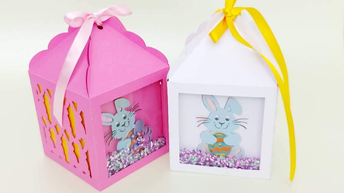 Happy Easter Candy Box for kids SVG Shaker box cricut Happy | Etsy