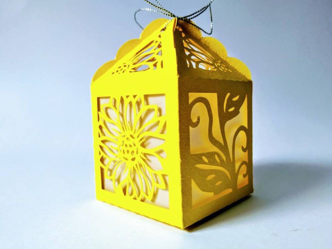 SVG Sunflowers Box Template Cricut THANKSGIVING Favor Box Gifts ...
